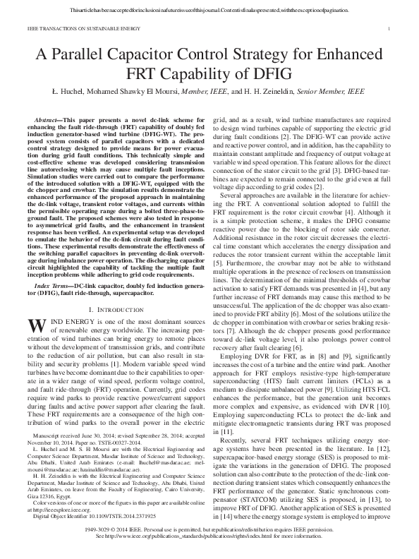 (PDF) A Parallel Capacitor Control Strategy for Enhanced FRT Capability ...