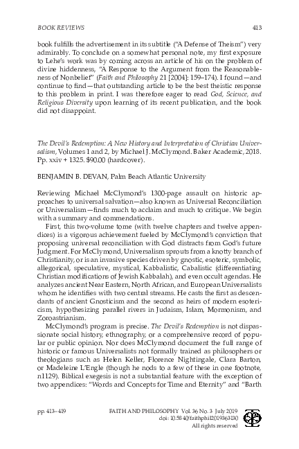 (PDF) The Devil’s Redemption: A New History and Interpretation of ...