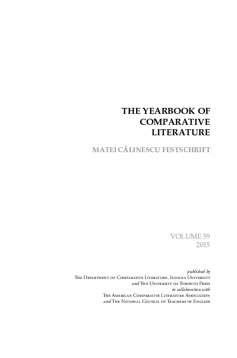 (PDF) THE YEARBOOK OF COMPARATIVE LITERATURE