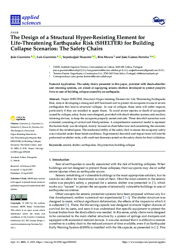 (PDF) The Design of a Structural Hyper-Resisting Element for Life-Threatening Earthquake Risk ...