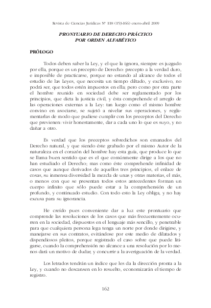 (PDF) Prontuario de Derecho Práctico por orden alfabético | M.I ...