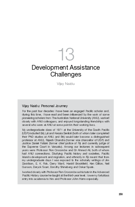 (PDF) Development Assistance Challenges