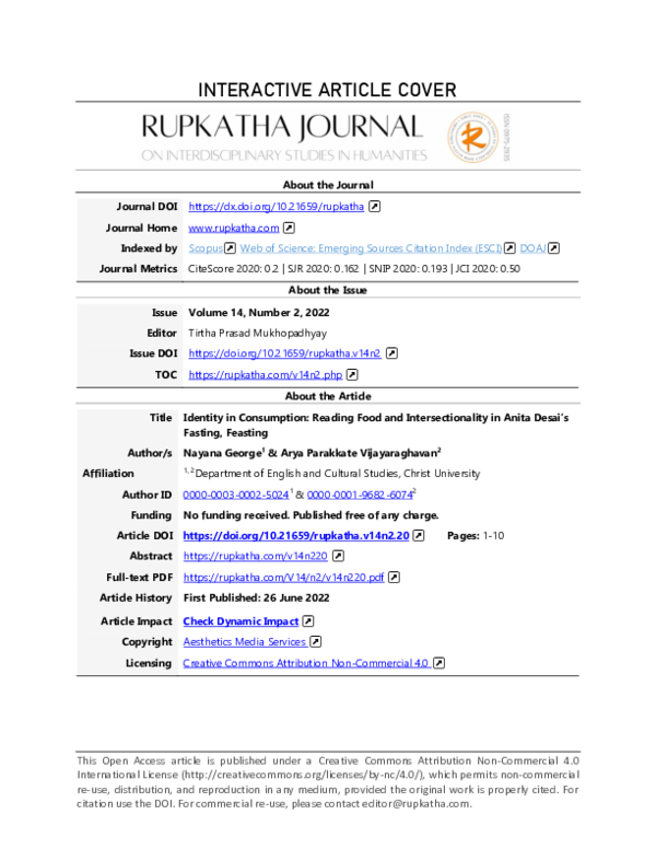 Pdf Identity In Consumption Reading Food And Intersectionality In