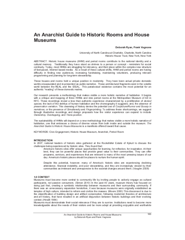 (PDF) An Anarchist Guide to Historic Rooms and House Museums