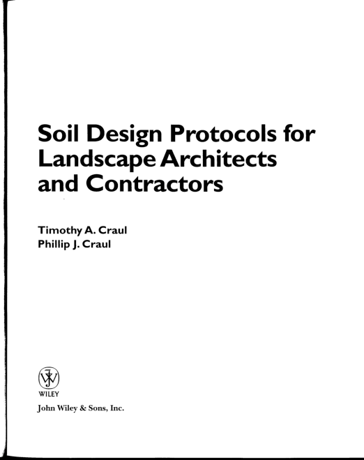 (PDF) Soil Design Protocols for Landscape Architects and Contractors