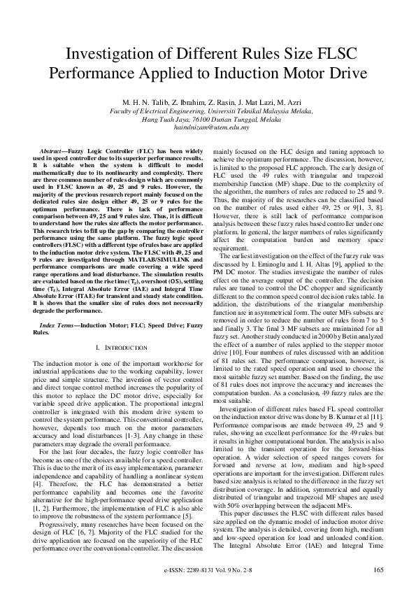 (PDF) Investigation of Different Rules Size FLSC Performance Applied to ...