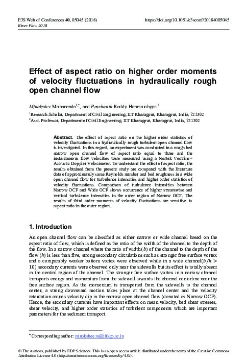(PDF) Effect of aspect ratio on higher order moments of velocity ...
