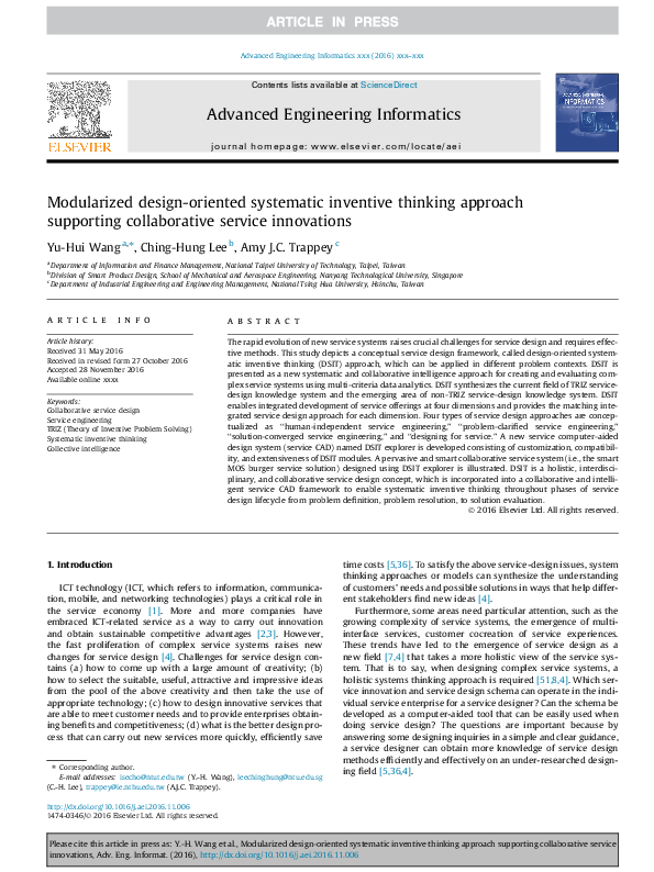 (PDF) Modularized design-oriented systematic inventive thinking ...