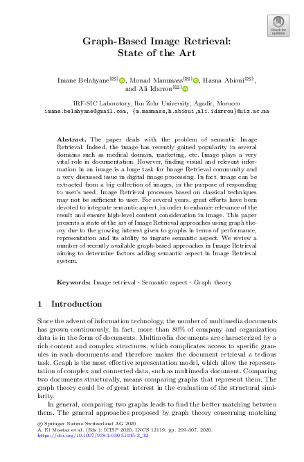 Pdf Graph Based Image Retrieval State Of The Art