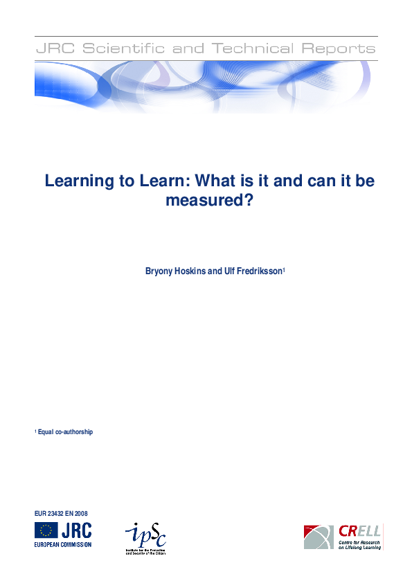 (PDF) Learning to Learn: What is it and Can it Be Measured?