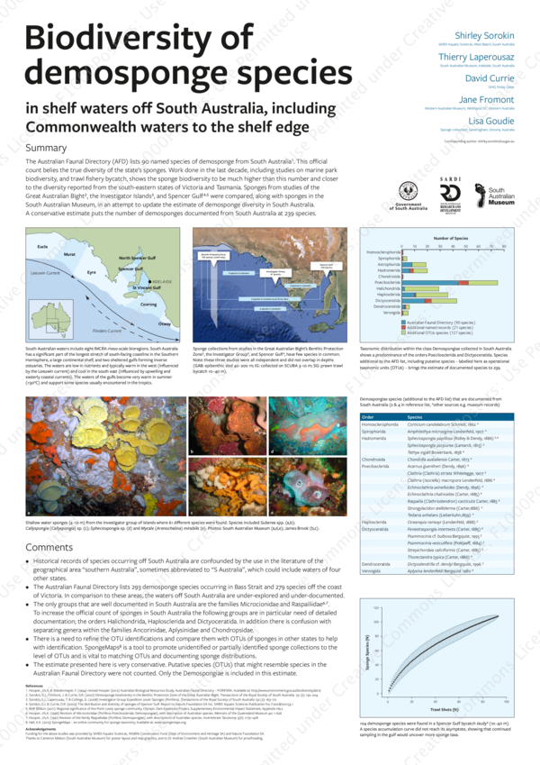 (PDF) Biodiversity of demosponge species in shelf waters off South Australia, including ...