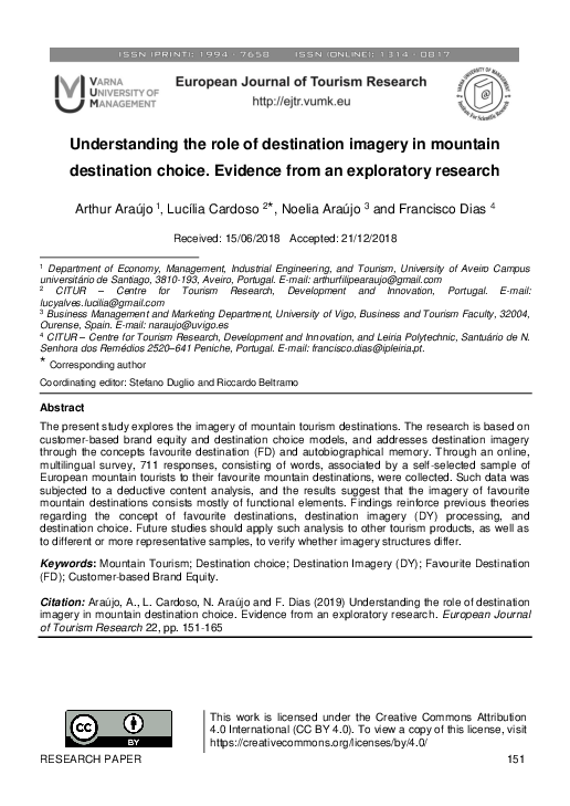(PDF) Understanding the role of destination imagery in mountain ...