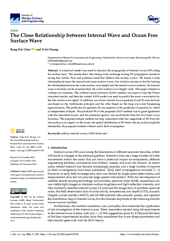 (PDF) The Close Relationship between Internal Wave and Ocean Free ...