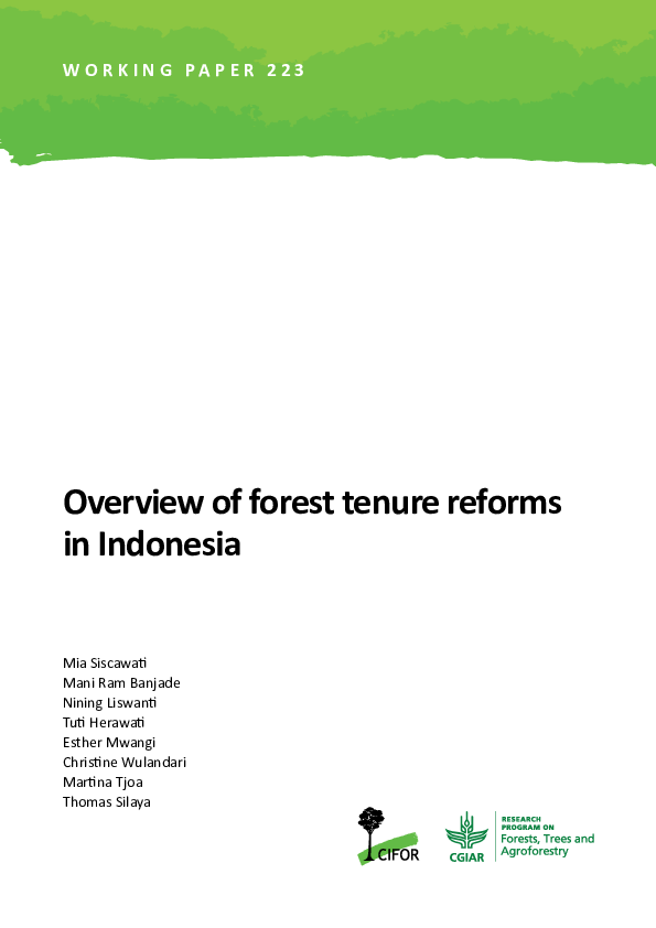 (PDF) Overview of forest tenure reforms in Indonesia | Mia Siscawati - Academia.edu