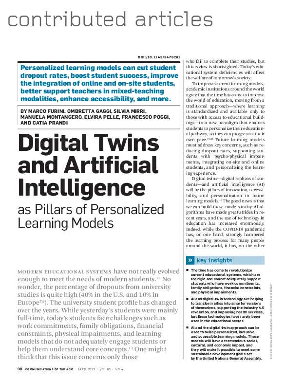 (PDF) Digital twins and artificial intelligence