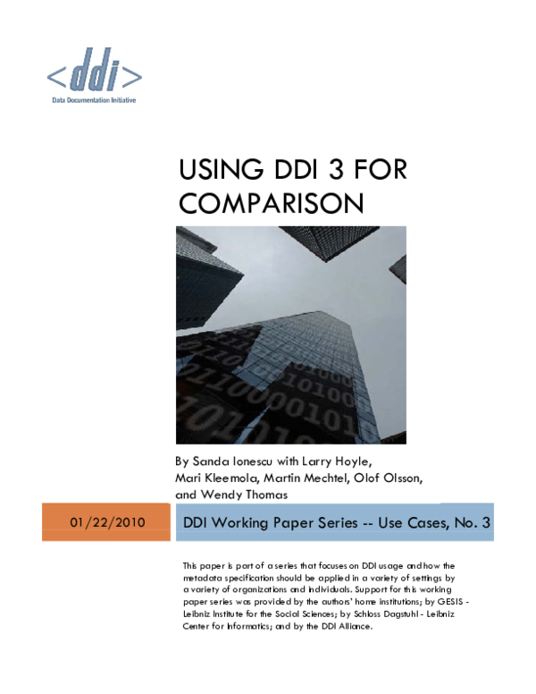 (PDF) Using DDI 3 for Comparison