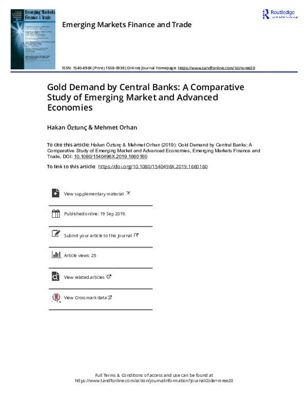 (PDF) Gold Demand by Central Banks: A Comparative Study of Emerging ...