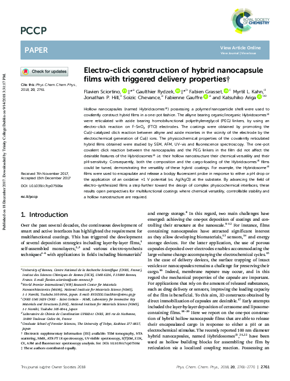 (PDF) Electro-click construction of hybrid nanocapsule films with ...