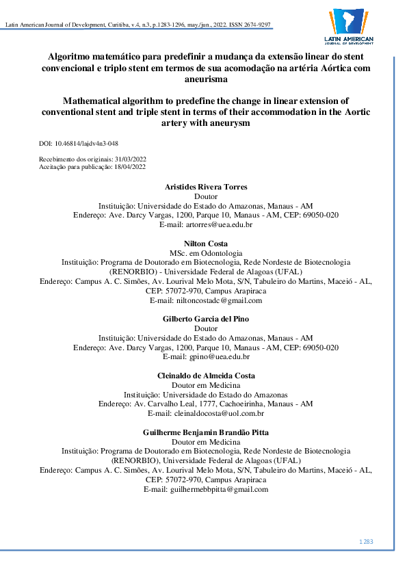 (PDF) Algoritmo matemático para predefinir a mudança da extensão linear ...