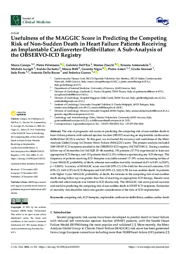 (PDF) Usefulness of the MAGGIC Score in Predicting the Competing Risk ...