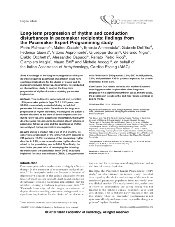 (PDF) Long-term progression of rhythm and conduction disturbances in ...