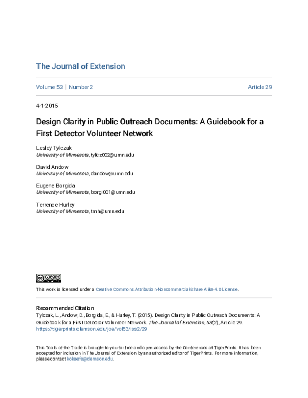 (PDF) Design Clarity in Public Outreach Documents: A Guidebook for a ...