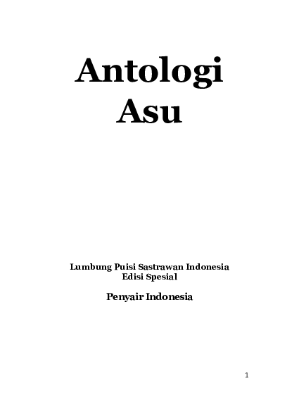 (PDF) Antologi Asu