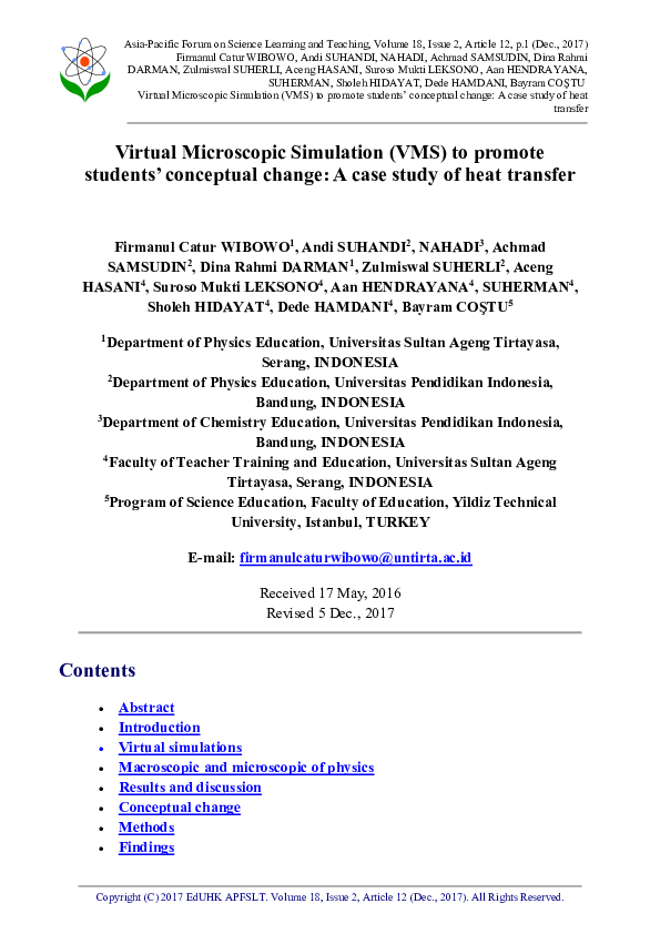 (PDF) Virtual Microscopic Simulation (VMS) to Promote Students' Conceptual Change: A Case Study ...