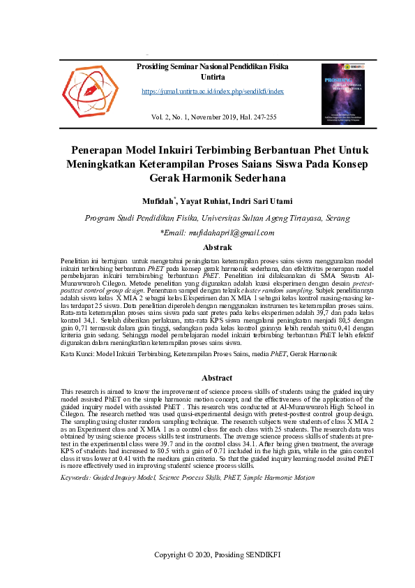 (PDF) Penerapan Model Inkuiri Terbimbing Berbantuan Phet Untuk Meningkatkan Keterampilan Proses ...