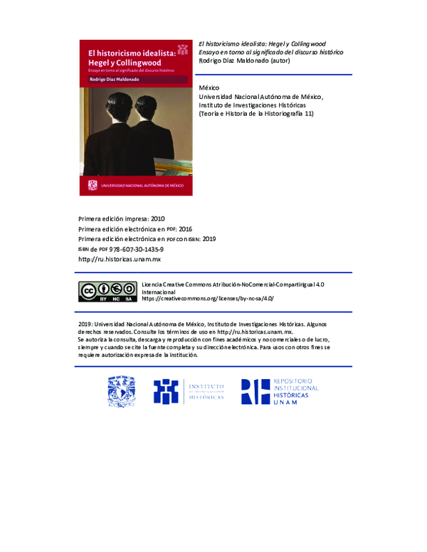 (PDF) El historicismo idealista: Hegel y Collingwood. Ensayo en torno ...