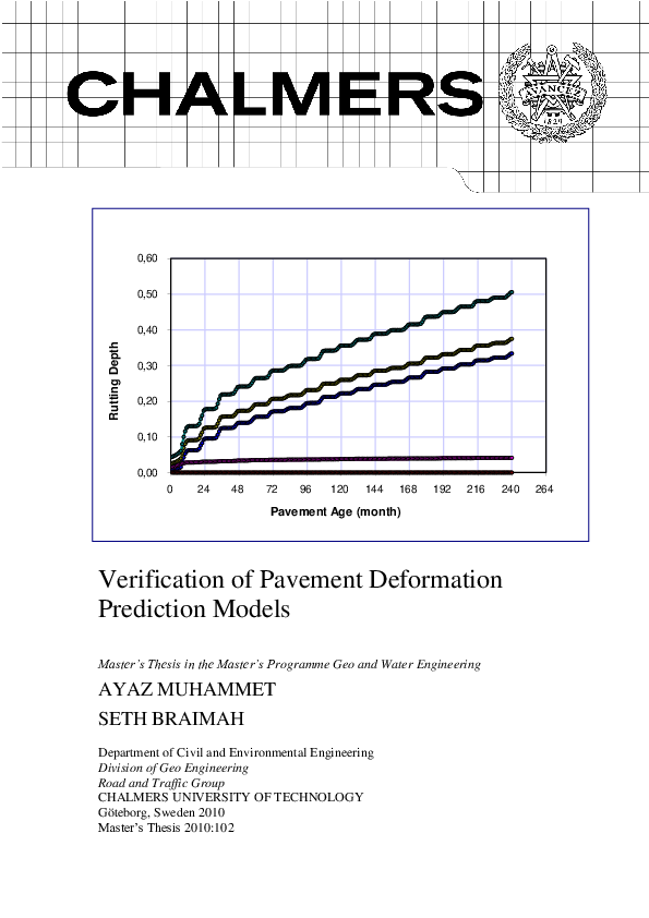 (PDF) Verification of Pavement Deformation Prediction Models | seth Braimah - Academia.edu