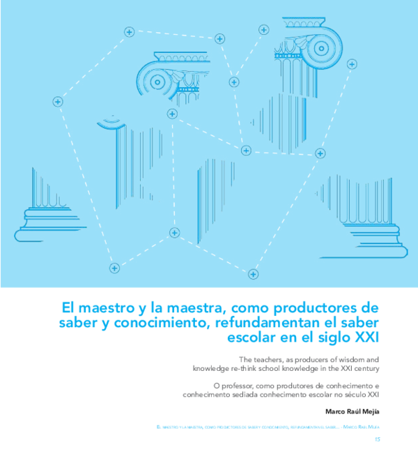 Pdf El Maestro Y La Maestra Como Productores De Saber Y Conocimiento
