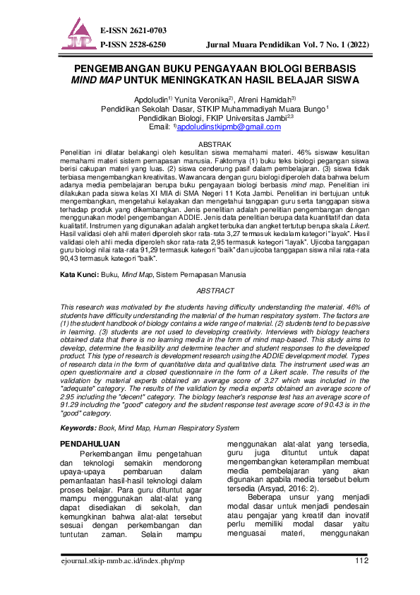 (PDF) Pengembangan Buku Pengayaan Biologi Berbasis Mind Map Untuk Meningkatkan Hasil Belajar Siswa