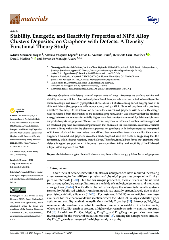 (PDF) Stability, Energetic, and Reactivity Properties of NiPd Alloy ...