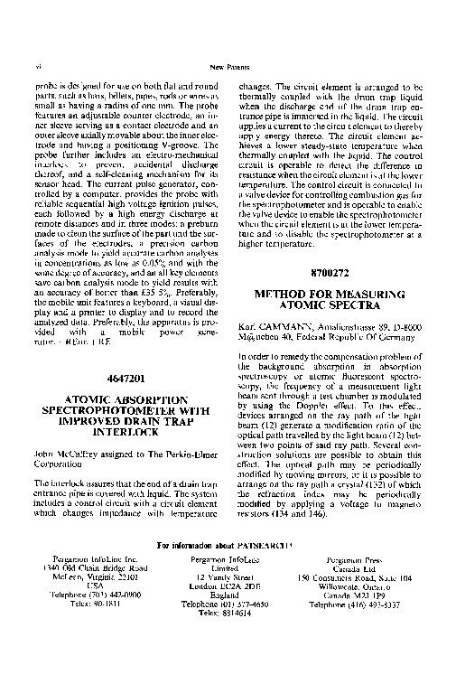 (PDF) Atomic absorption spectrophotometer with improved drain trap interlock