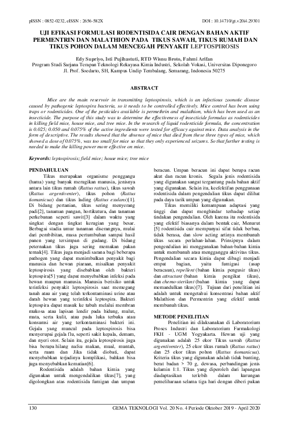 (PDF) Uji Efikasi Formulasi Rodentisida Cair Dengan Bahan Aktif ...