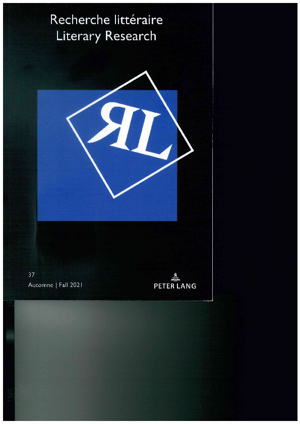 (PDF) Review of The Emergence of Literature: An Archaeology of Modern ...