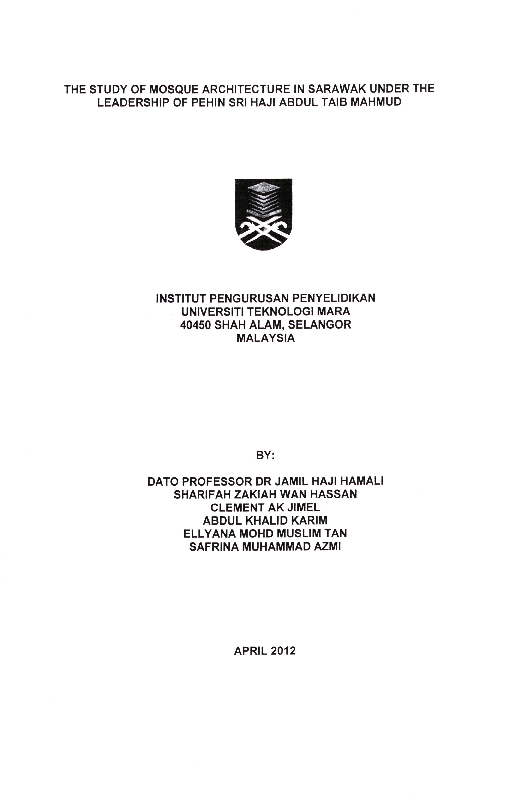 (PDF) The study of mosque architecture in Sarawak under the leadership ...