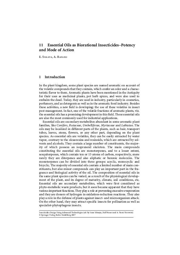 (PDF) Insecticides Design Using Advanced Technologies