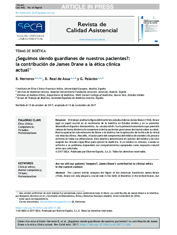 (PDF) ¿Seguimos siendo guardianes de nuestros pacientes?: la ...