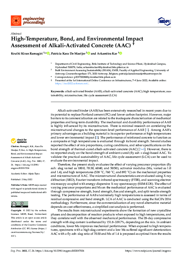 (PDF) High-Temperature, Bond, and Environmental Impact Assessment of ...