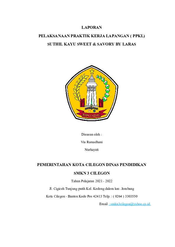 (DOC) Laporan PKL Tata Boga