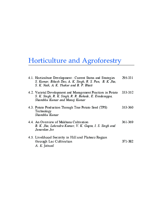(PDF) Horticulture Development: Current Status And Strategies