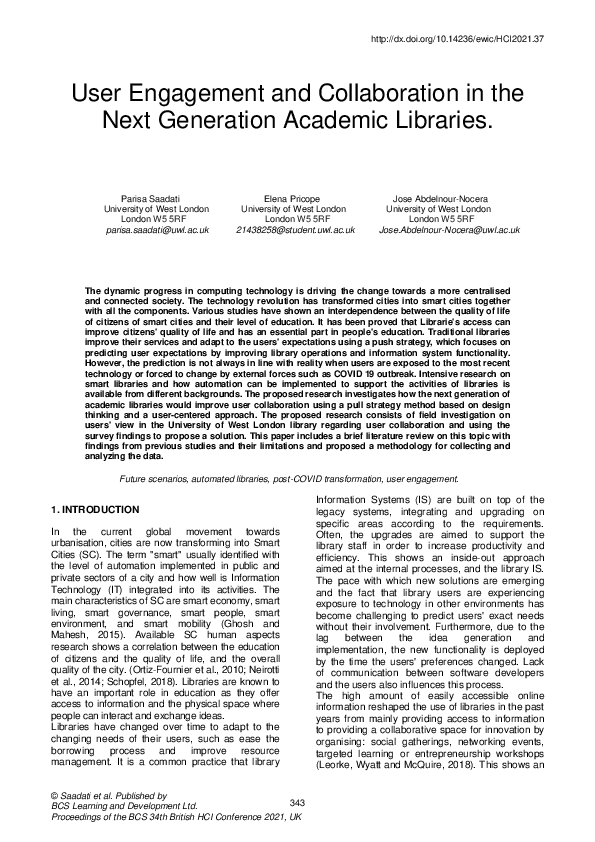 (PDF) User Engagement and Collaboration in the Next Generation Academic ...