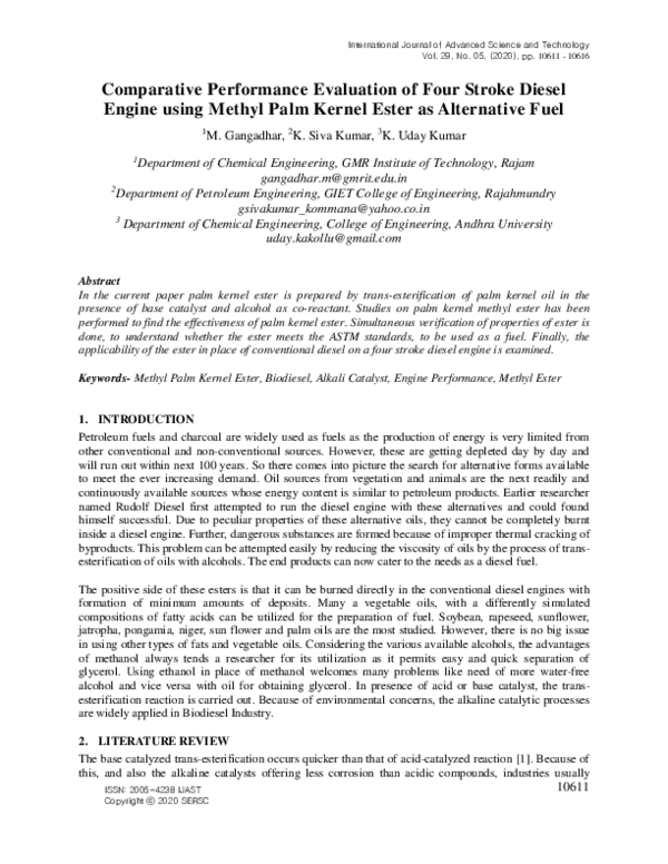 (PDF) Comparative Performance Evaluation of Four Stroke Diesel Engine ...