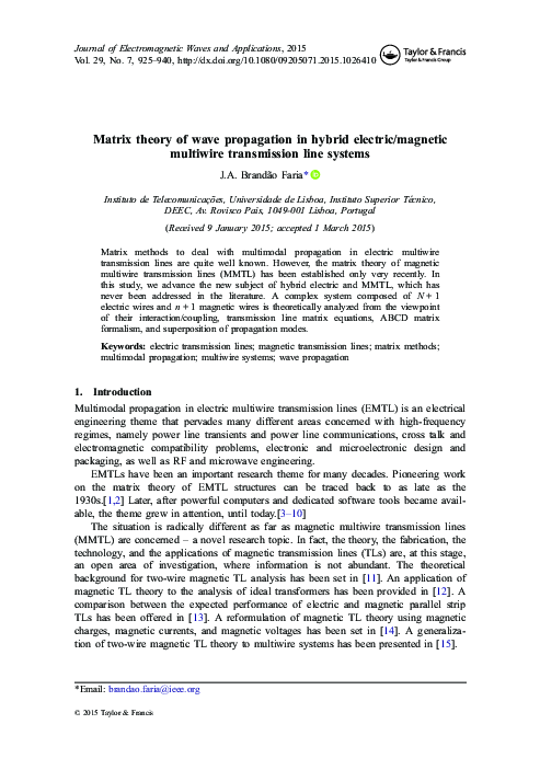 (PDF) Wave Propagation in Hybrid Wire Systems