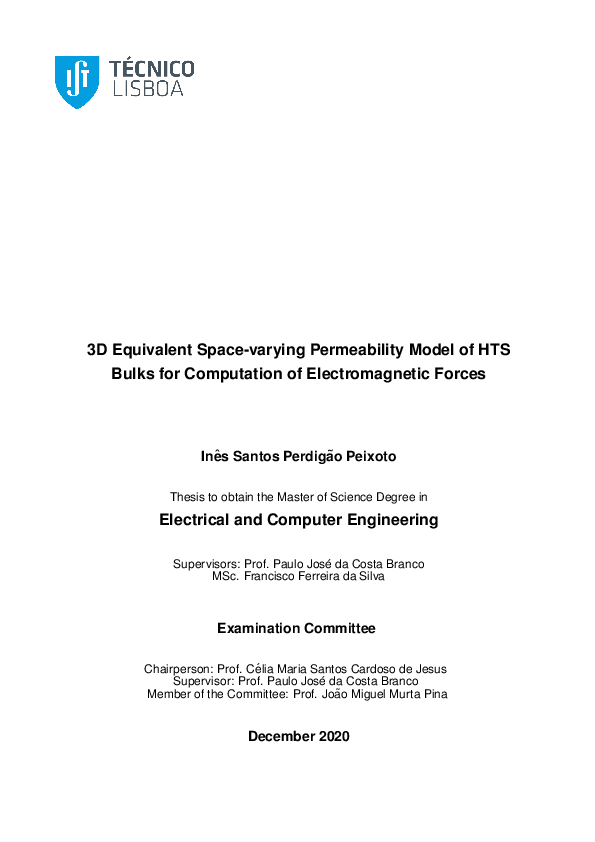 (PDF) 3D Equivalent Space-Varying Permeability Model of HTS Bulks for ...