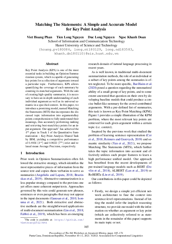 (PDF) Matching The Statements: A Simple and Accurate Model for Key ...