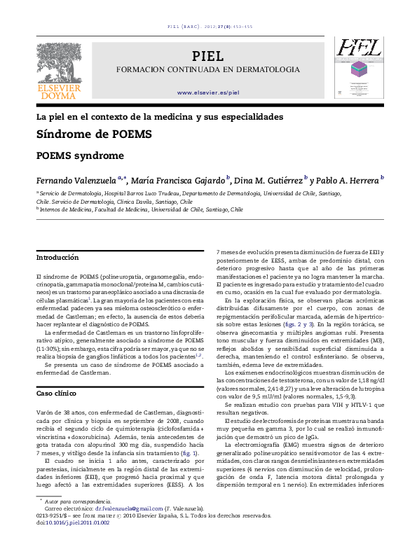 (PDF) Síndrome de POEMS