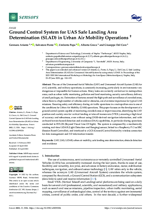 (PDF) Ground Control System for UAS Safe Landing Area Determination ...